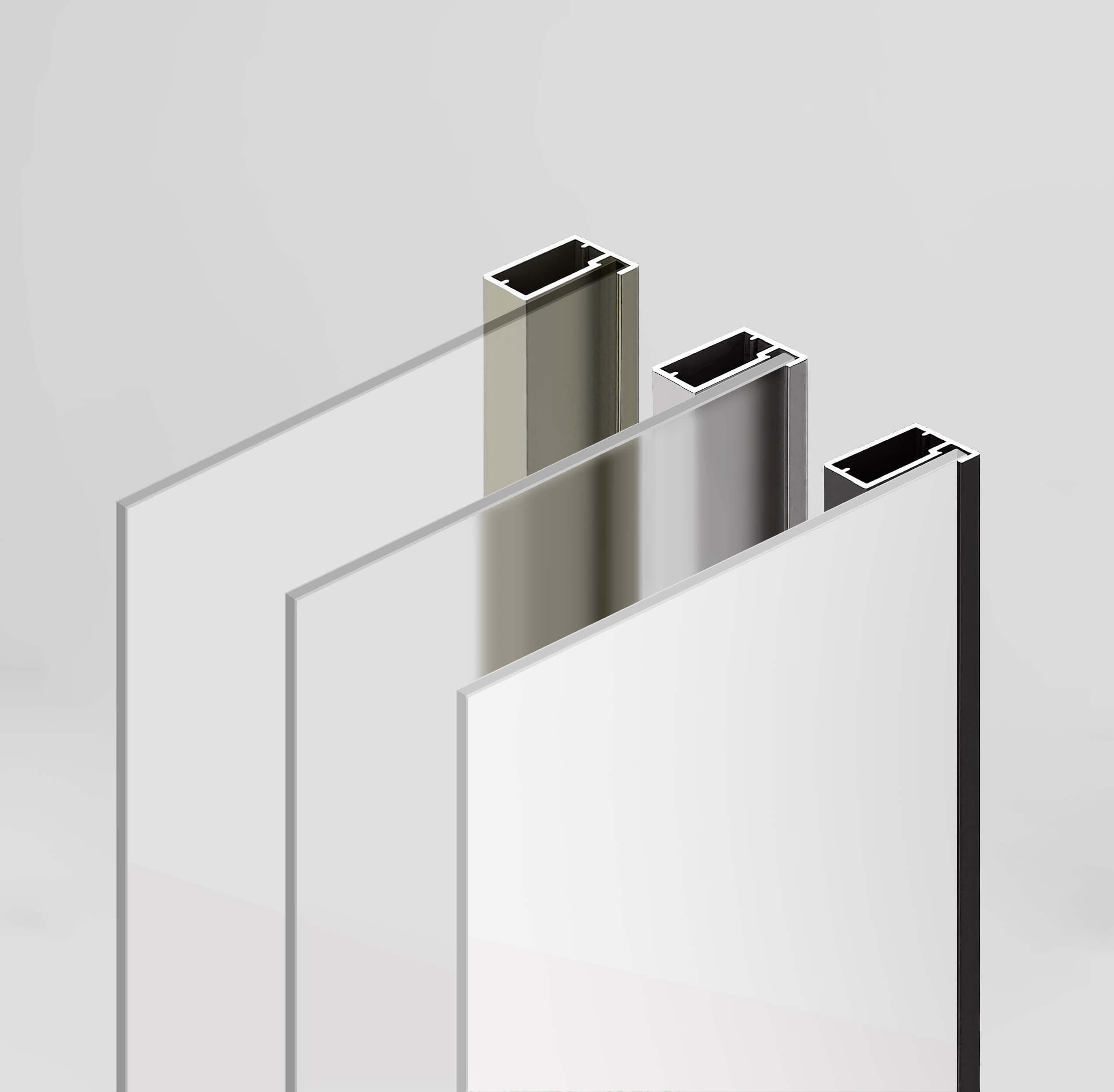 Glass Door Sample Kit | Aluminum Frame + Glass & Mirror Inserts | Try ...