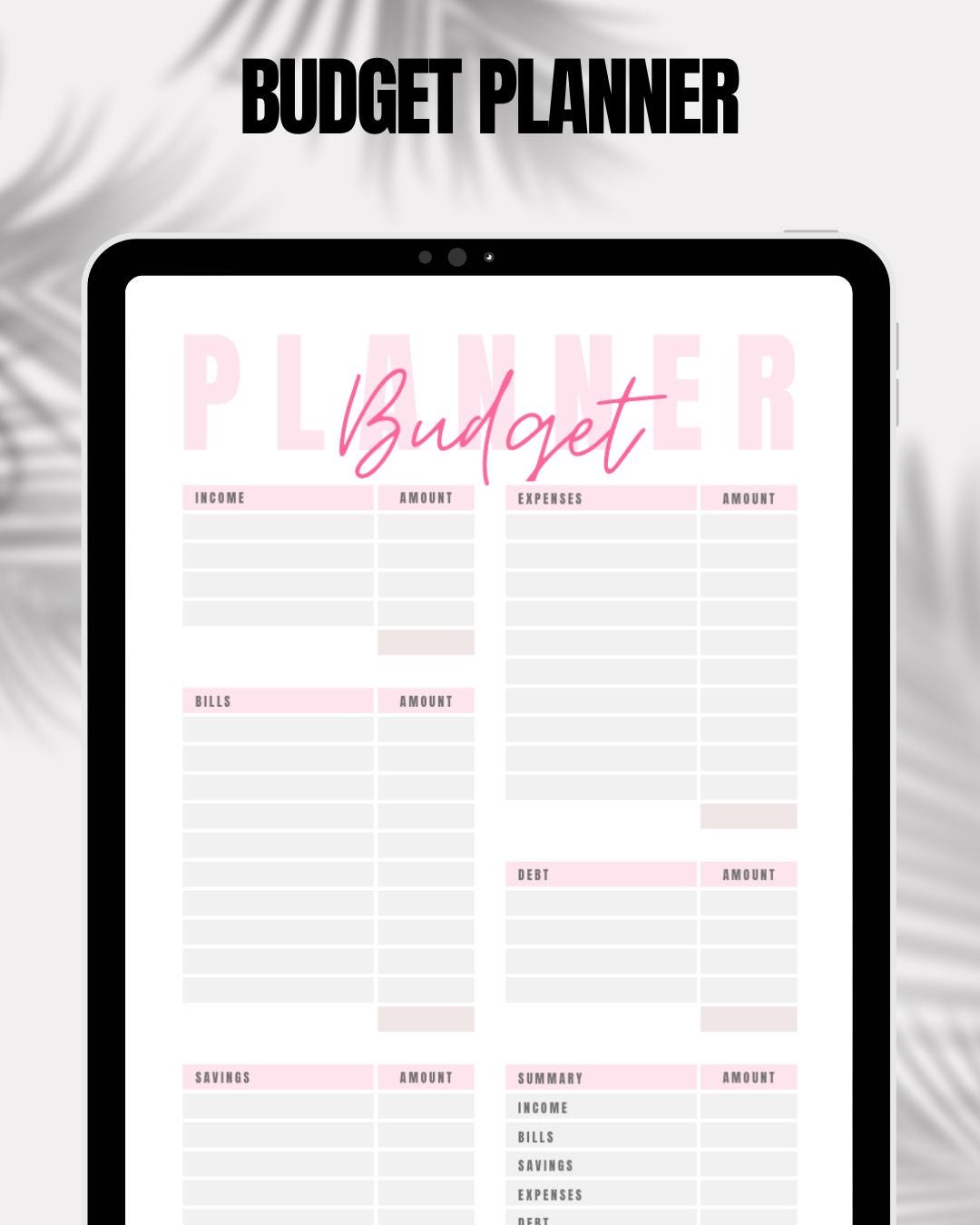 Monthly Budget Planner Printable | Income & Expense Tracker PDF ...
