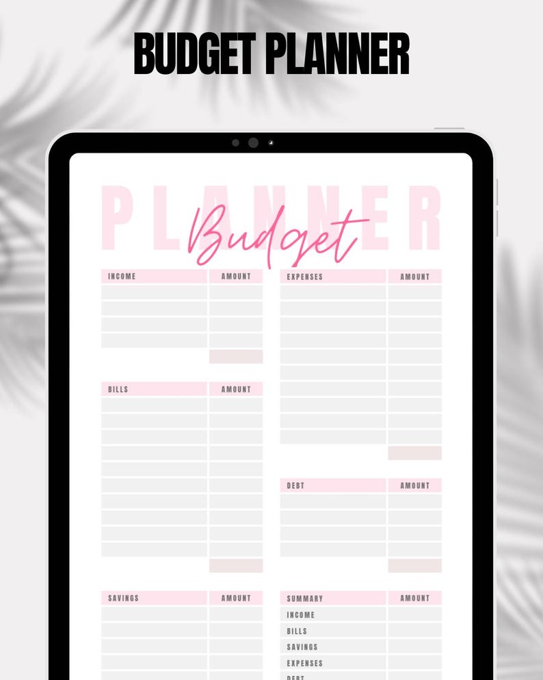 Monthly Budget Planner Printable | Income & Expense Tracker PDF ...