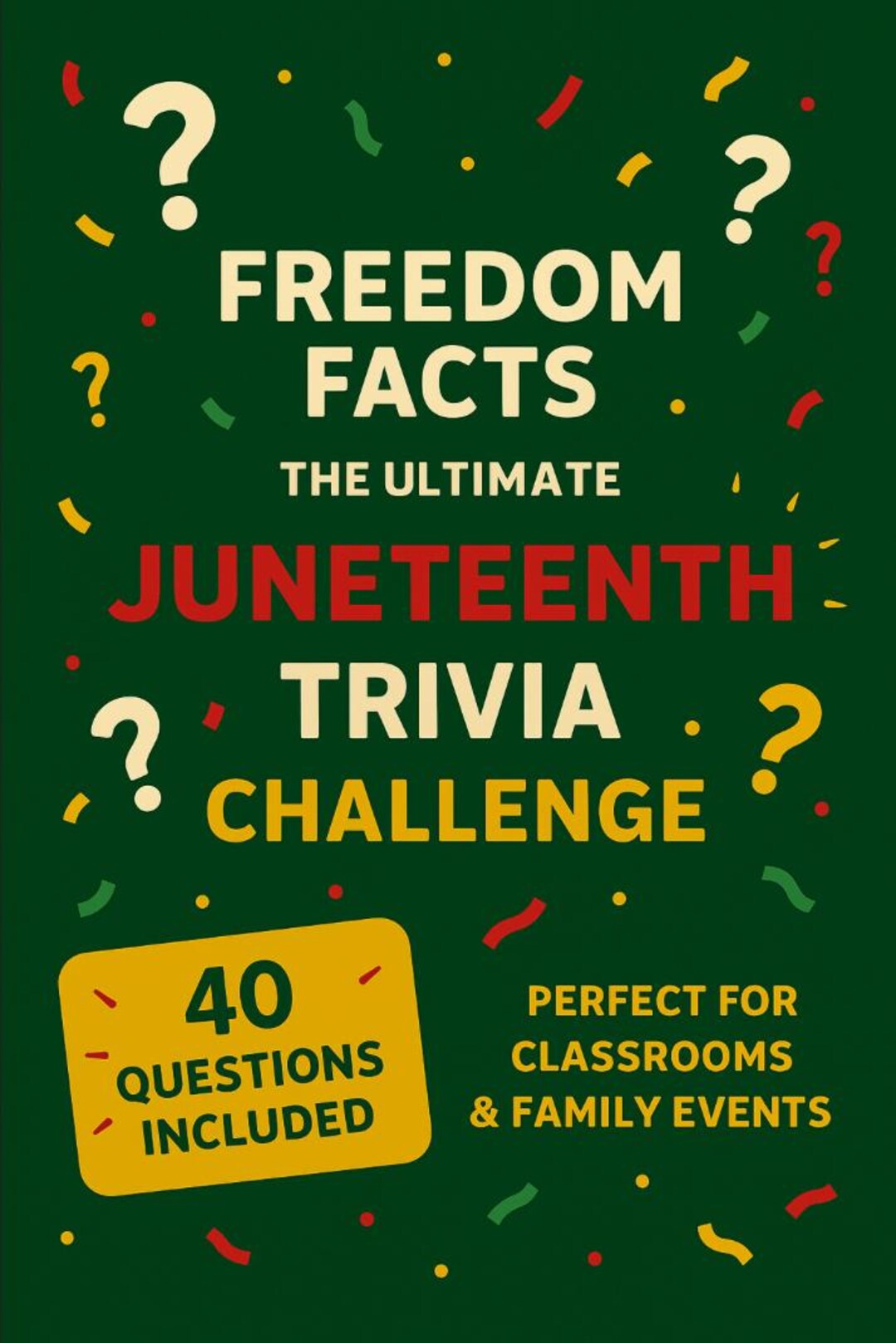 Juneteenth Trivia Game – 40 Questions | Printable Digital Download - Etsy