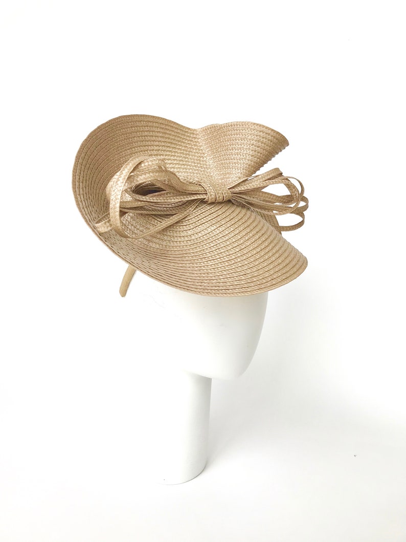 Beige Kentucky Derby Fascinator, Beige Women's Races Hats, Ivory ...