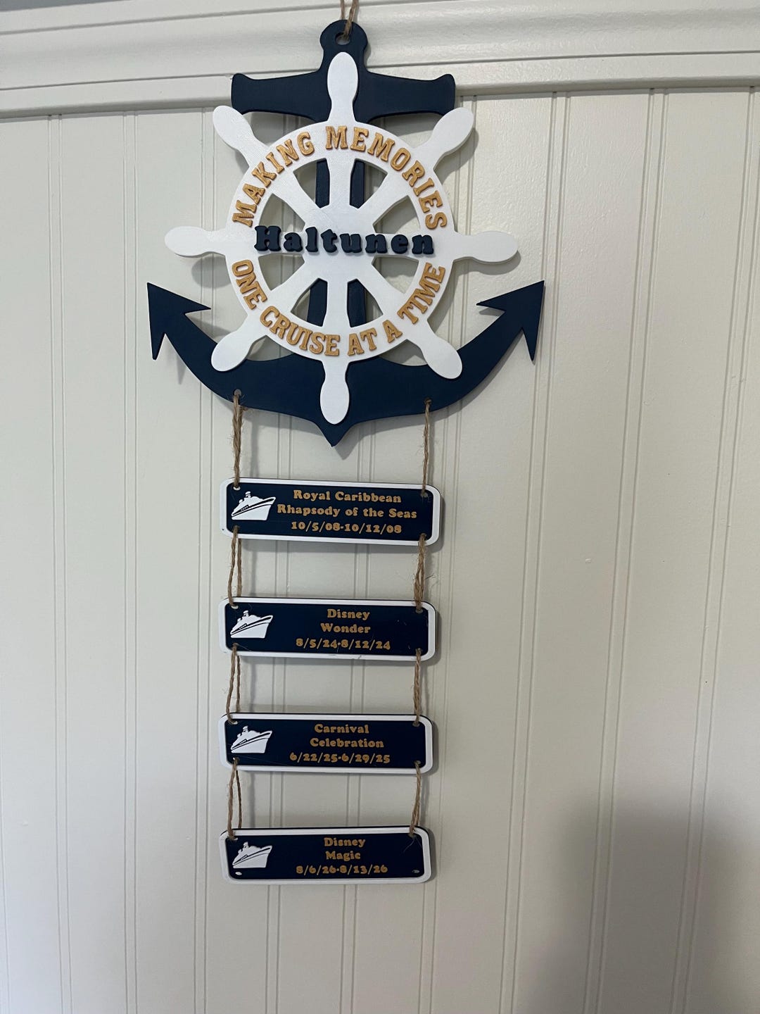 Custom Cruise Cabin Door Decor Ship Hanger Plaque Personalized Travel ...