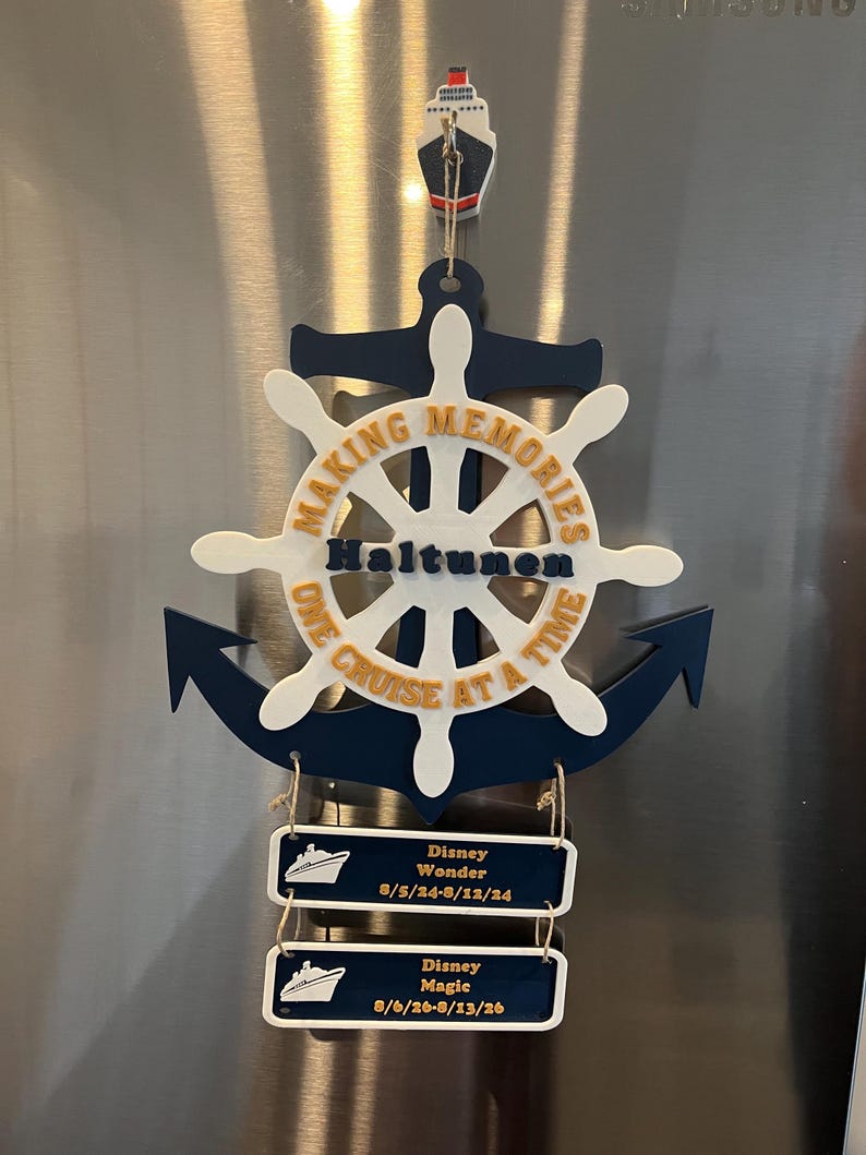 Custom Cruise Cabin Door Decor Ship Hanger Plaque Personalized Travel ...