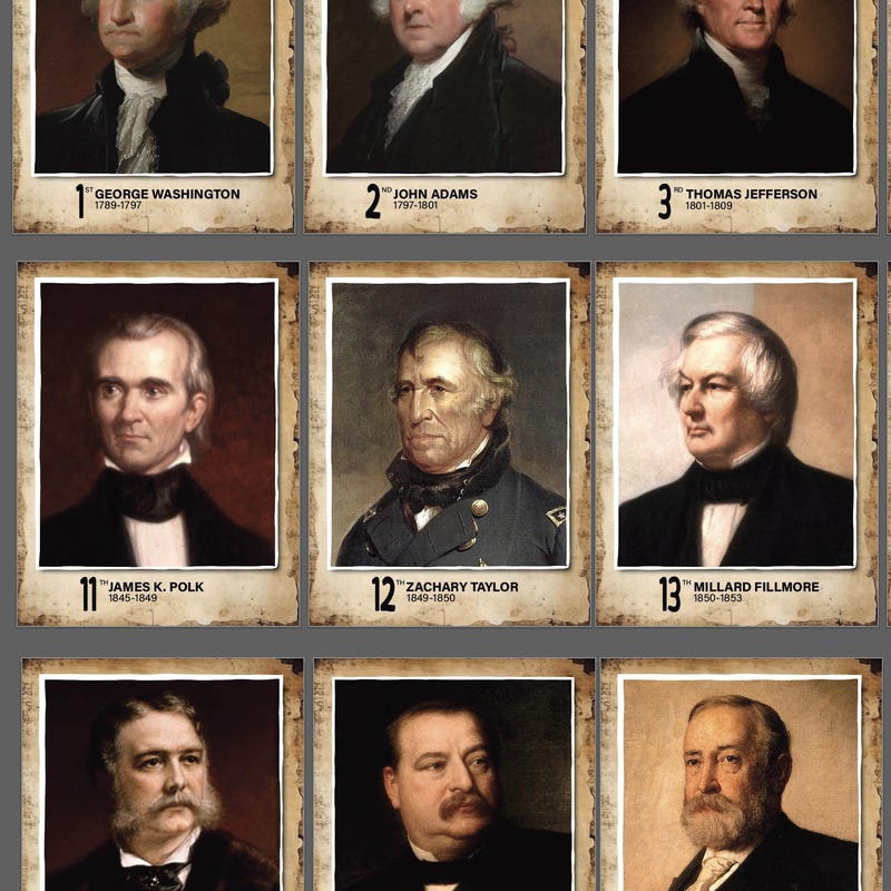 Vintage Presidents Poster - Etsy