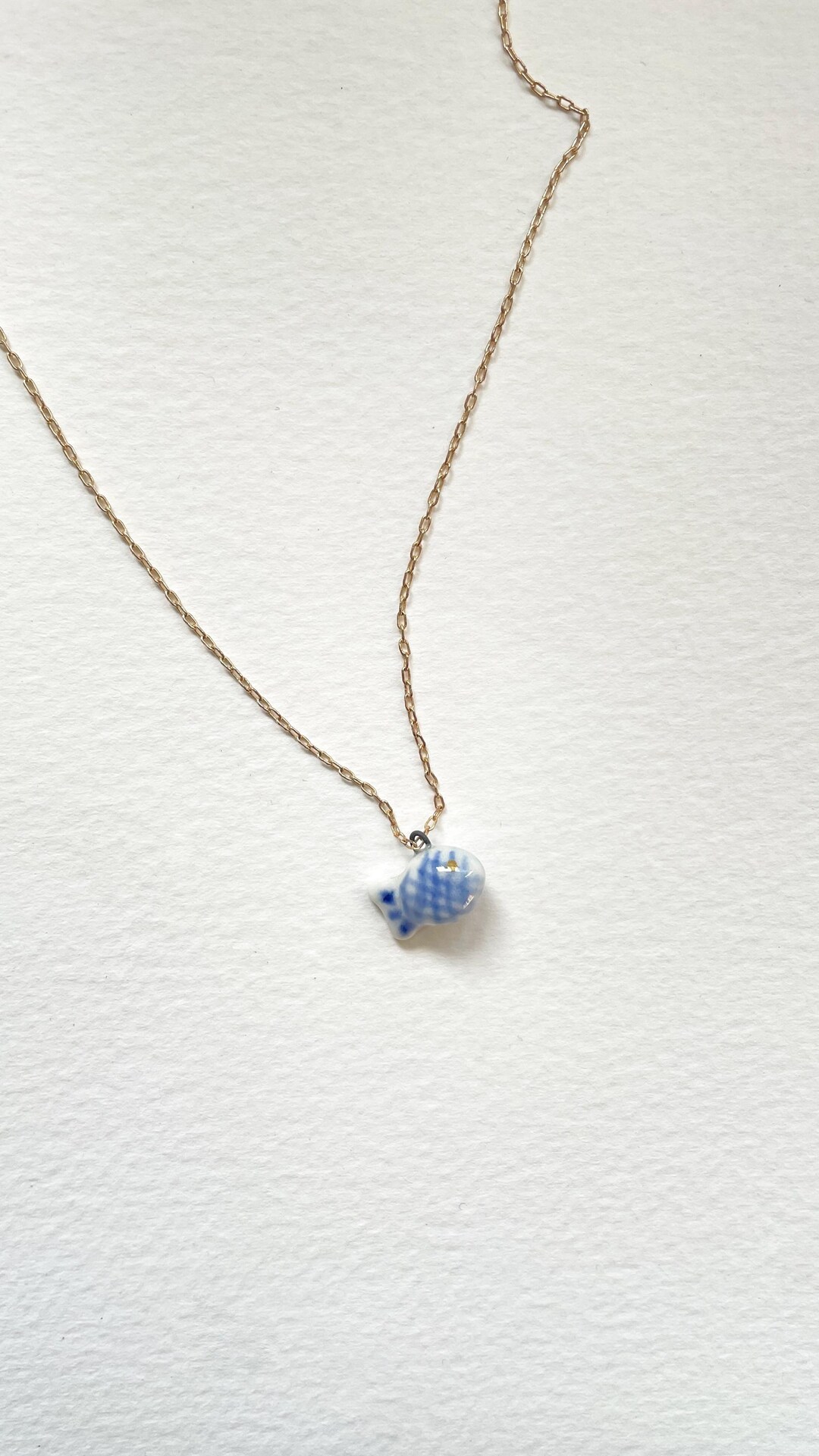 Little Fish. Porcelain Charm. Cute, Delicate Fish Charm. Hand Painted ...