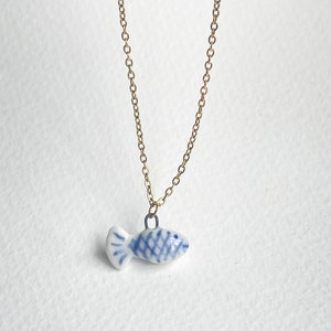 Little Fish. Porcelain Charm. Cute, Delicate Fish Charm. Hand Painted ...