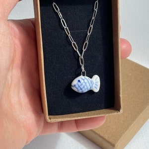 Little Fish. Porcelain Charm. Cute, Delicate Fish Charm. Hand Painted ...