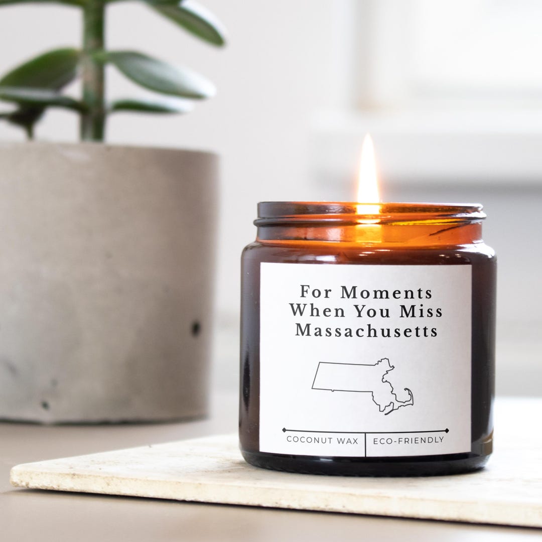For Moments When You Miss Massachusetts Candle | Scented Jar Candle ...