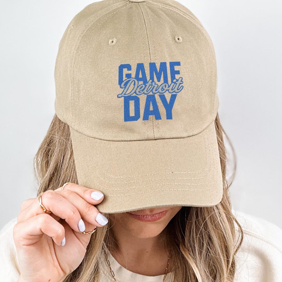 Game Day Detroit Cap | Embroidered Baseball Hat | Detroit Sports Fan ...
