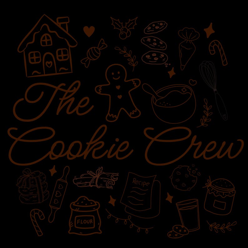 Cookie Crew PNG | Baking Doodles Clipart | Christmas Baking Shirt ...