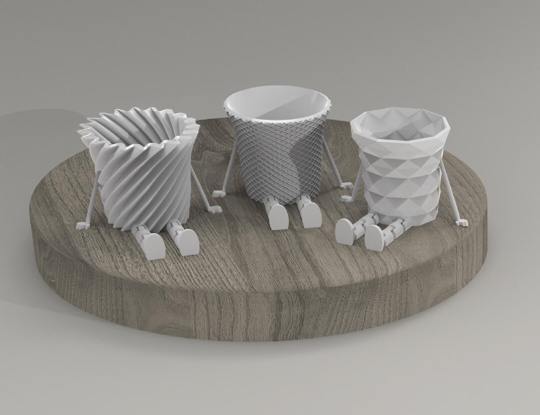 Mini Articulated Planter STL Package - Digital File Only - for 3D ...