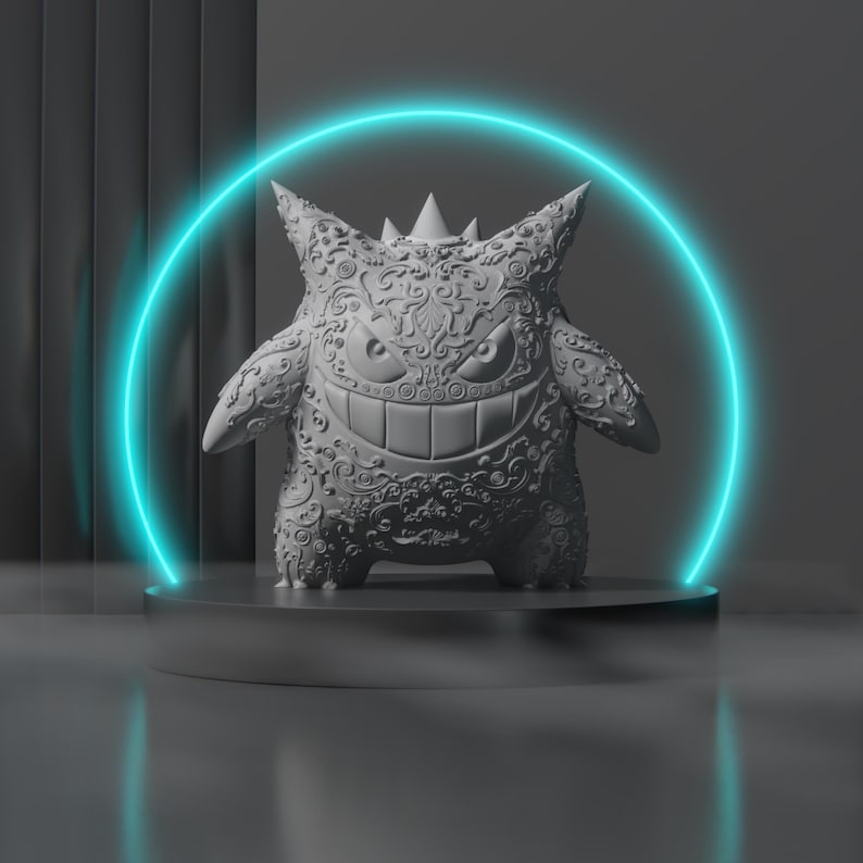 Styled Gengar Inspired Stl File Digital File Only For 3d Printing