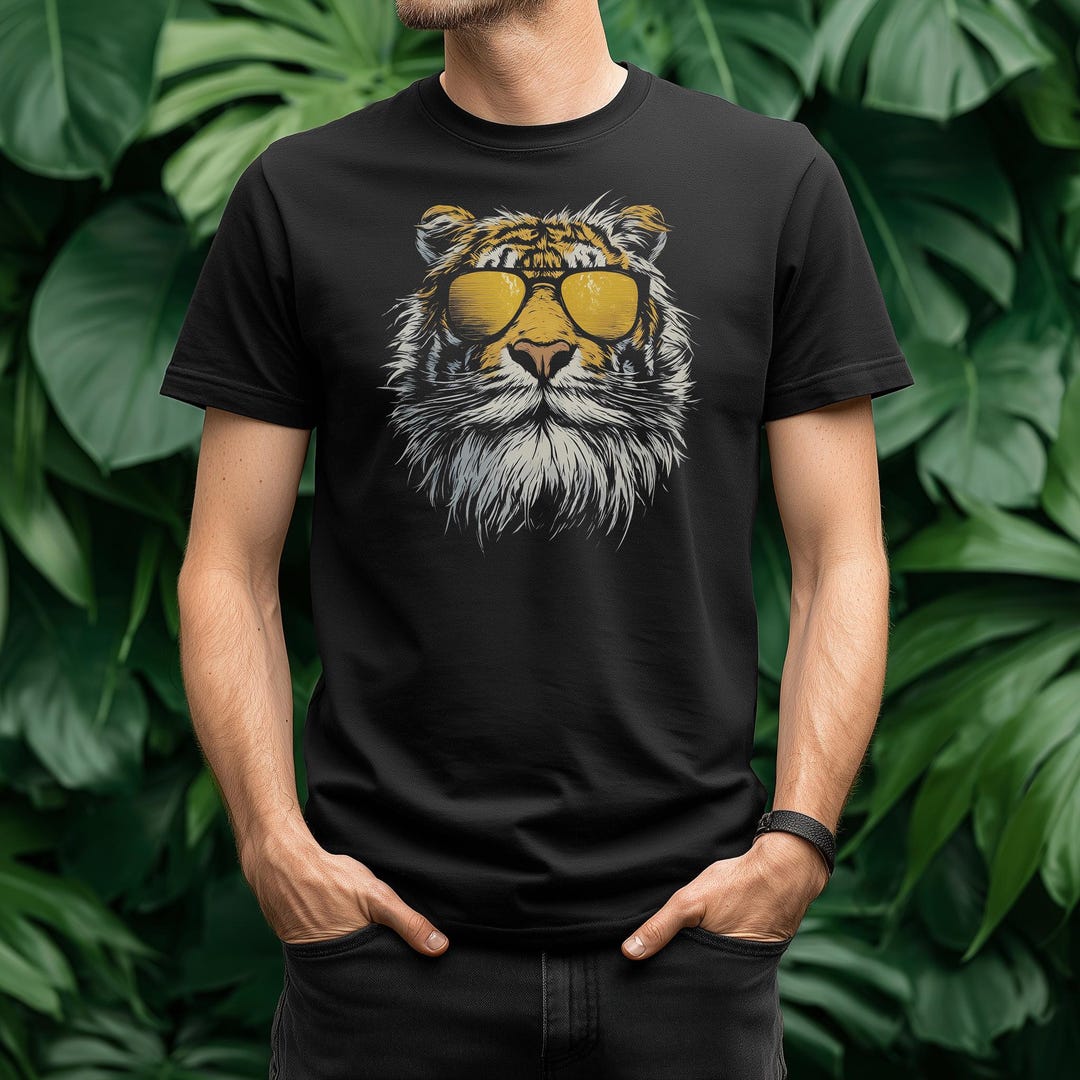 Chill Bearded Tiger T-shirt: AS Colour 100% Cotton Tee - Etsy