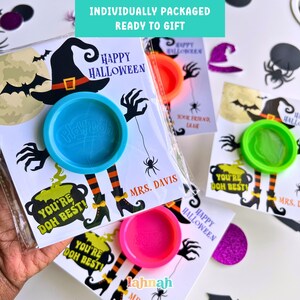 Halloween Play-doh Favor – Non-candy Kids Classroom Handout – Packaged ...