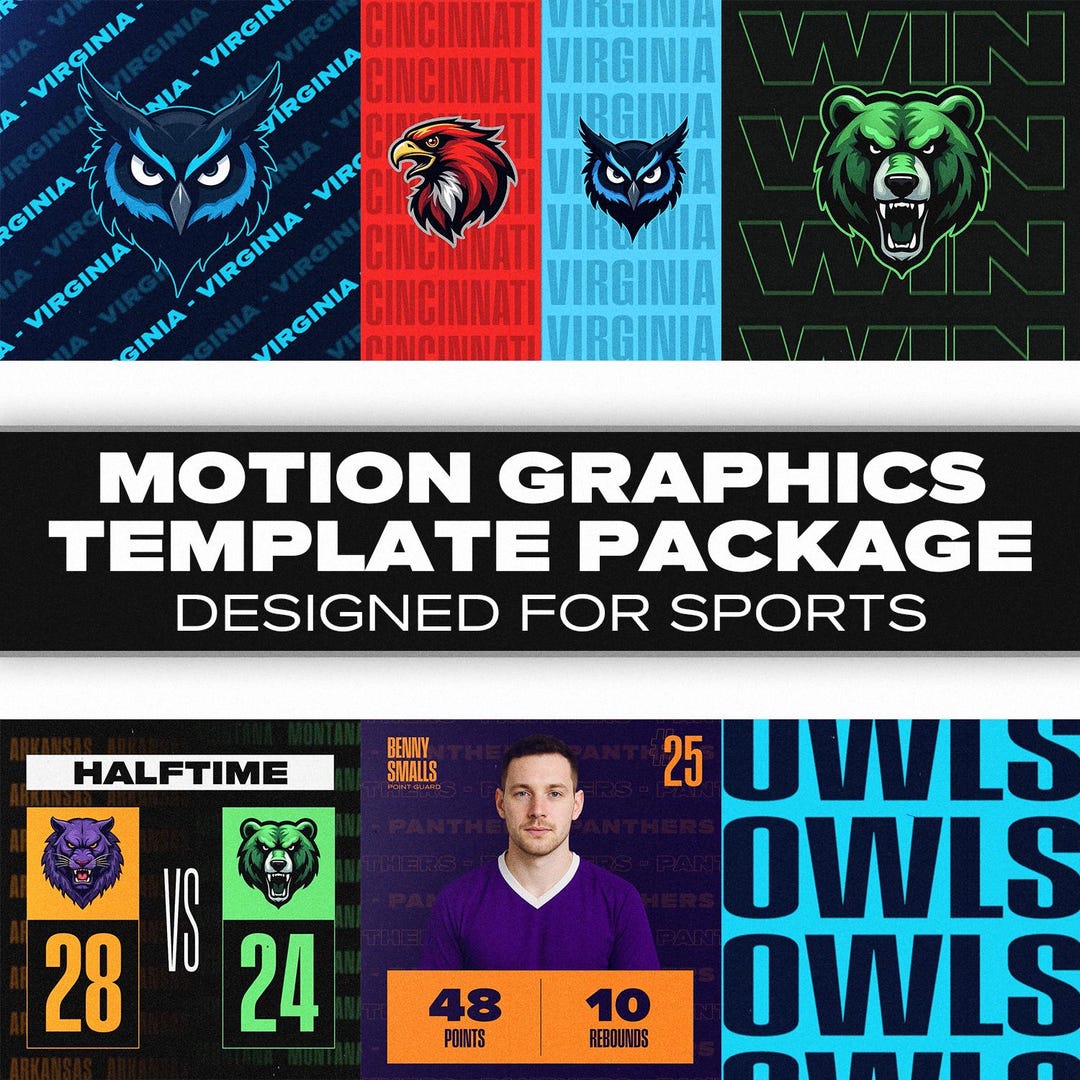 Sports Motion Graphic Templates - Etsy