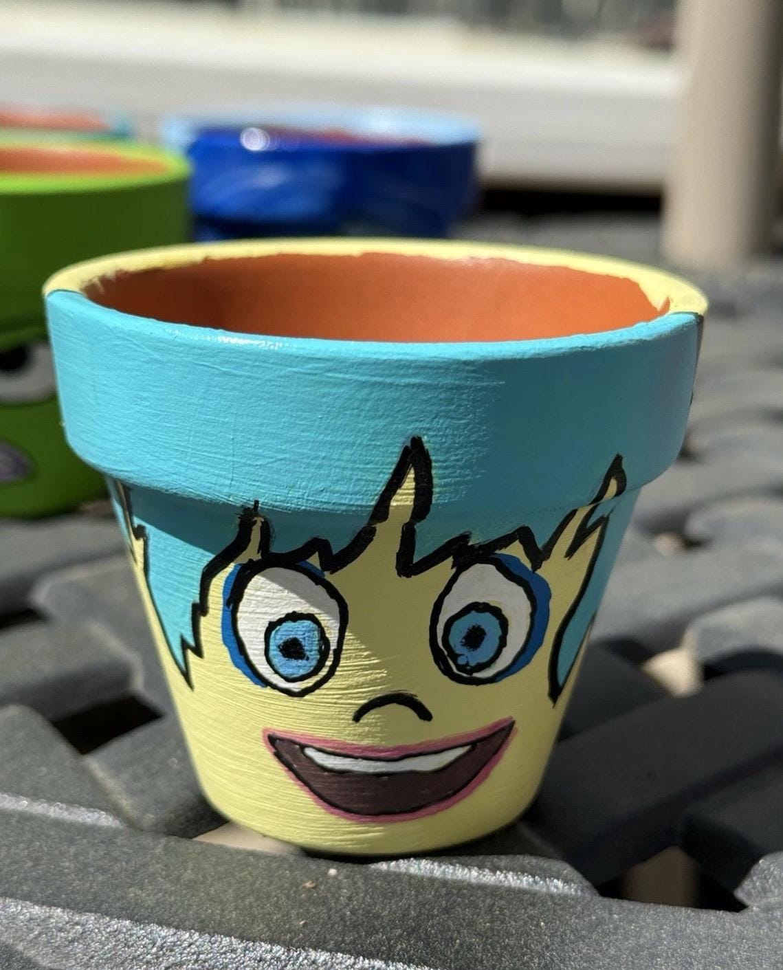 Hand-painted Inside-out Terracotta Pots | Clay Planters | Colorful ...