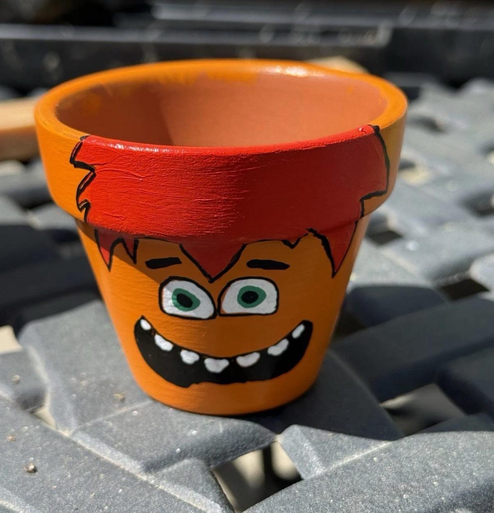 Set of 9 Hand-painted Inside-out Terracotta Pots | 2.5” Clay Planters ...