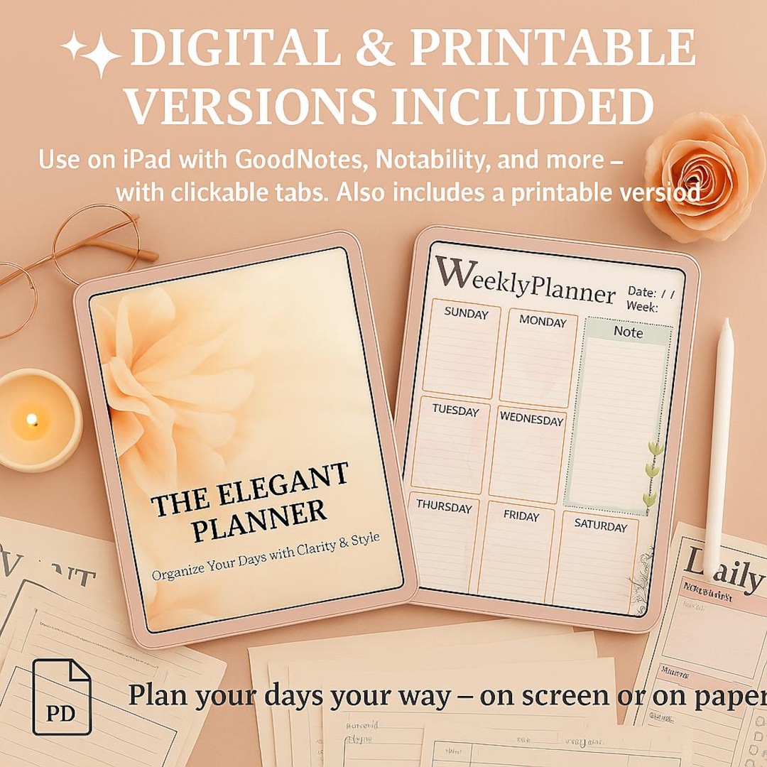 2026 Elegant Daily Planner – Soft & Minimalist Aesthetic Planner ...
