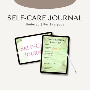 Self-care Journal Page PDF – Daily Mental Health Printable – Gratitude ...