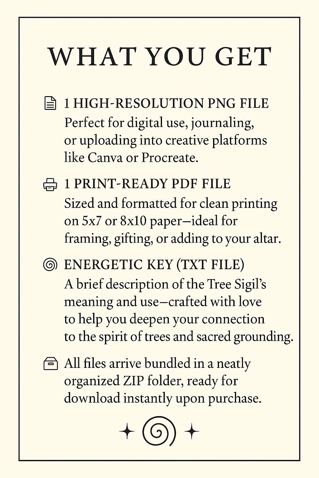 Tree Sigil Mantra | Printable Grounding Affirmation Card | Nature ...