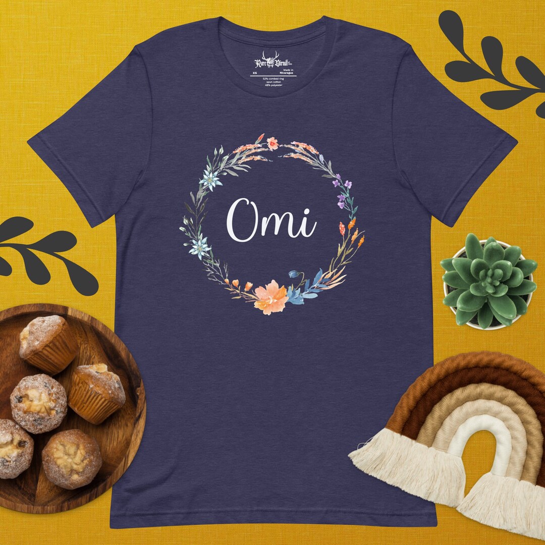 Omi Edelweiss & Floral T-shirt Gifts for Omi Grandmother Shirt German ...