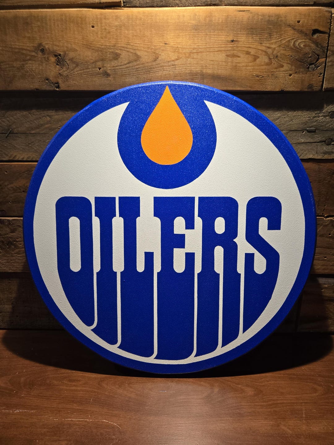 Edmonton Oilers 15x15 Wall Decor Hand Painted - Etsy