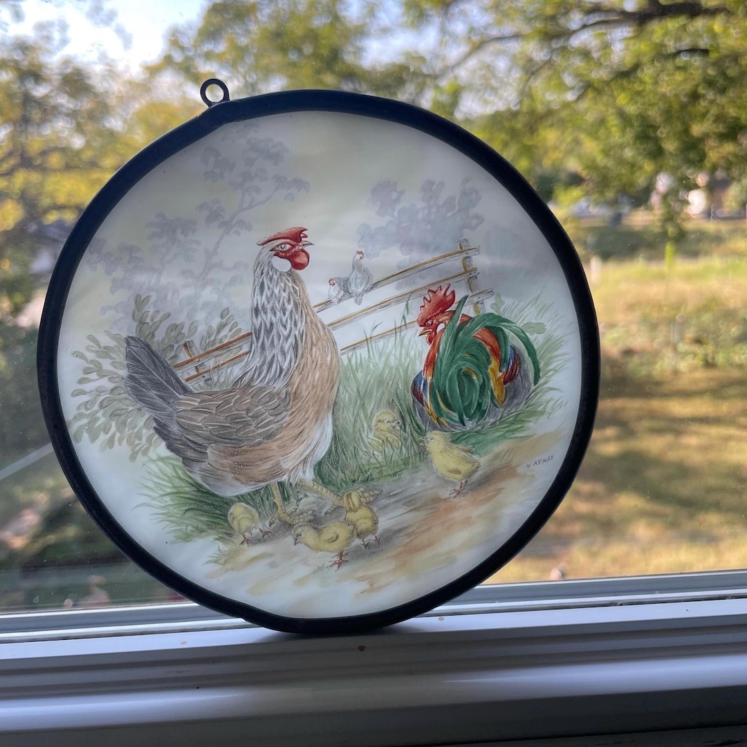 Vintage Hassenpflug HK Vienna Austria Rooster, Hen, Chicks Signed H ...