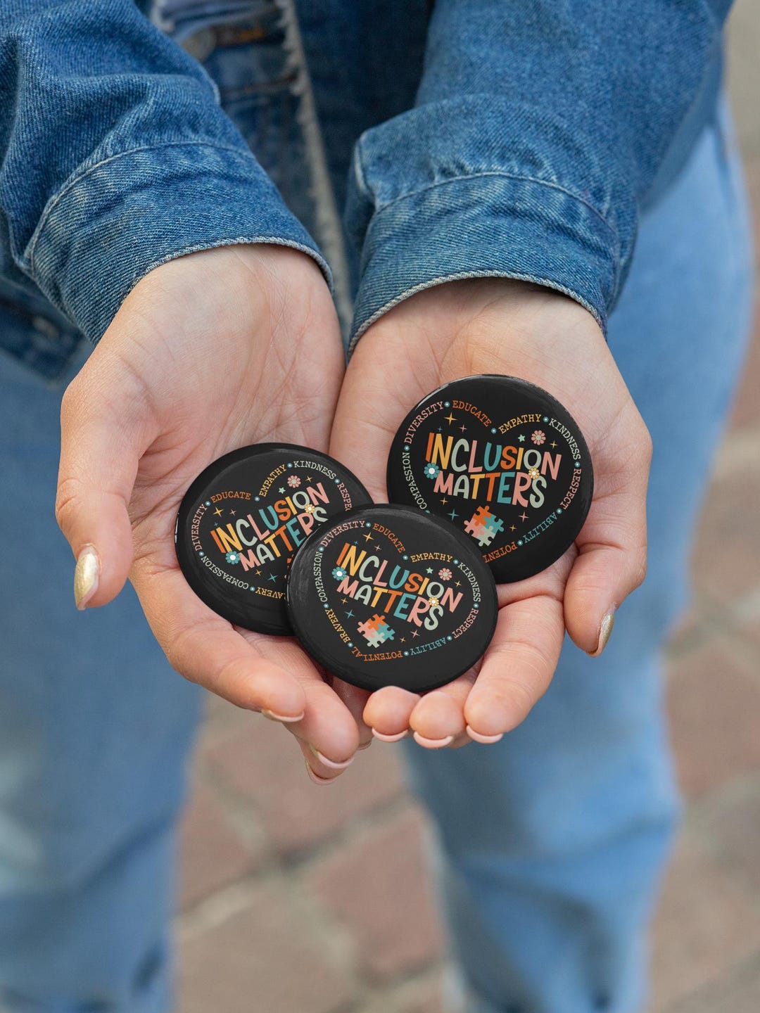 Autism Awareness Pin, Inclusion Matters Pin, Advocacy Pins, Diversity Buttons, Empowerment Gifts ...