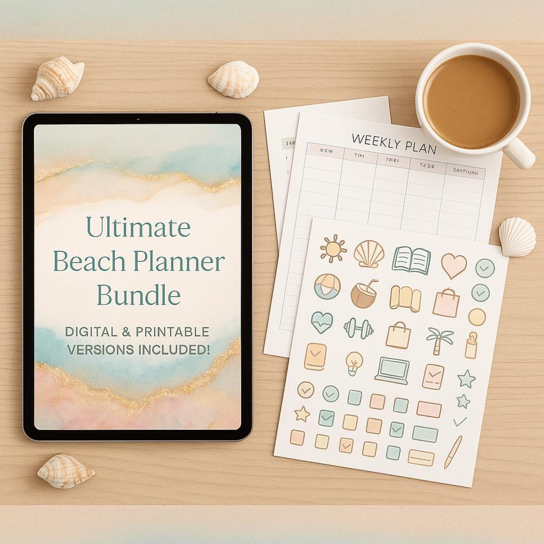 The Ultimate Beach Digital Planner Bundle – Goodnotes, Notability, PDF ...