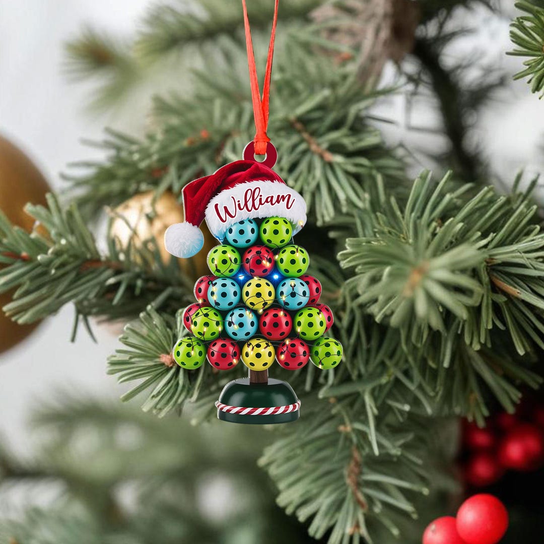 Personalized Pickleball Christmas Tree Ornament, Team Gift - Etsy