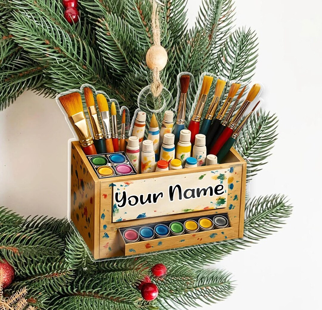Personalized Artist Box Ornament, Custom Painter Christmas Gift - Etsy