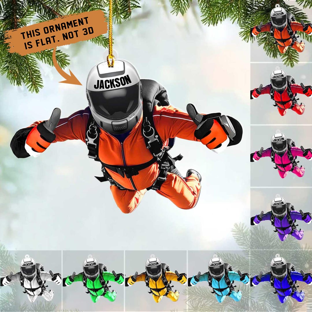 Personalized Skydiving Ornament: Custom Christmas Keepsake - Etsy