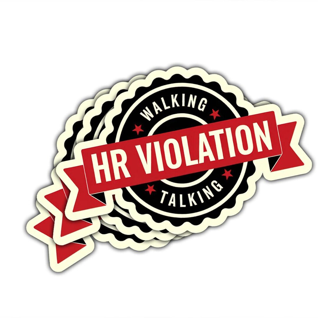Funny HR Violation Vinyl Sticker, Human Resources Gift - Etsy