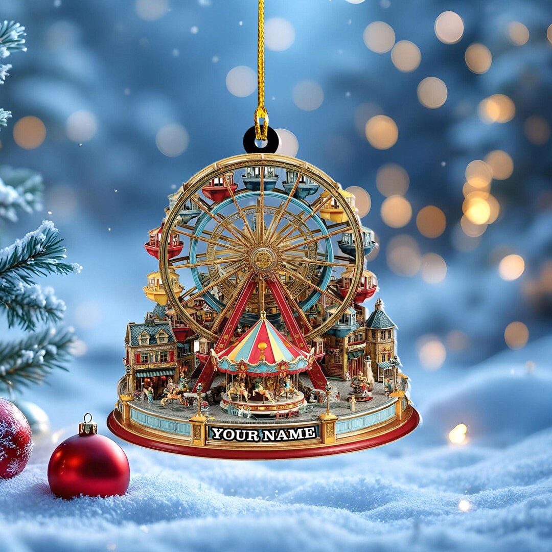 Custom Ferris Wheel Ornament, Acrylic Carnival Decoration - Etsy