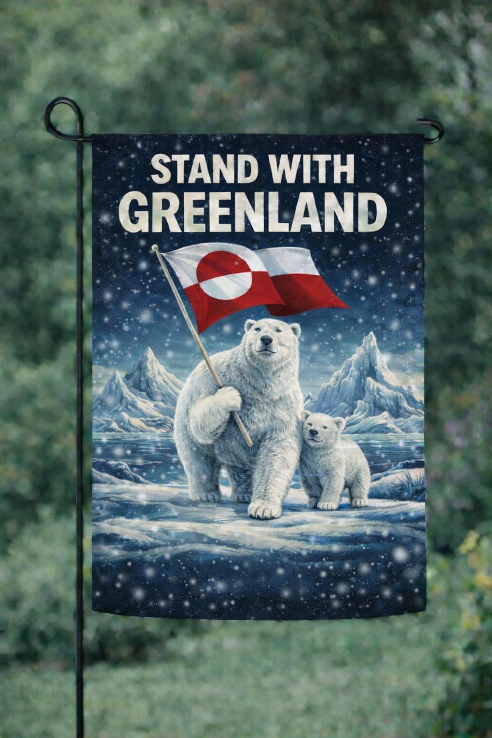 I Stand With Greenland Support Flag, Greenlandian Pride Home Flag ...