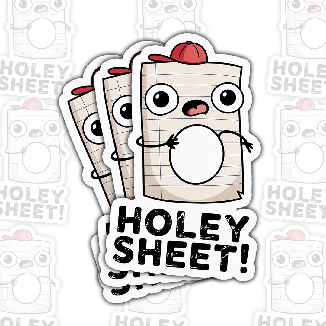 Funny Holey Sheet Vinyl Sticker Set: Laptop, Water Bottle Decals - Etsy