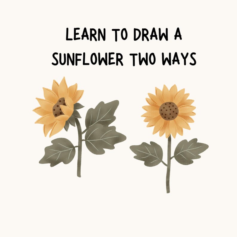 How to Draw a Sunflower | Step-by-step Drawing Guide | Mindful Coloring ...