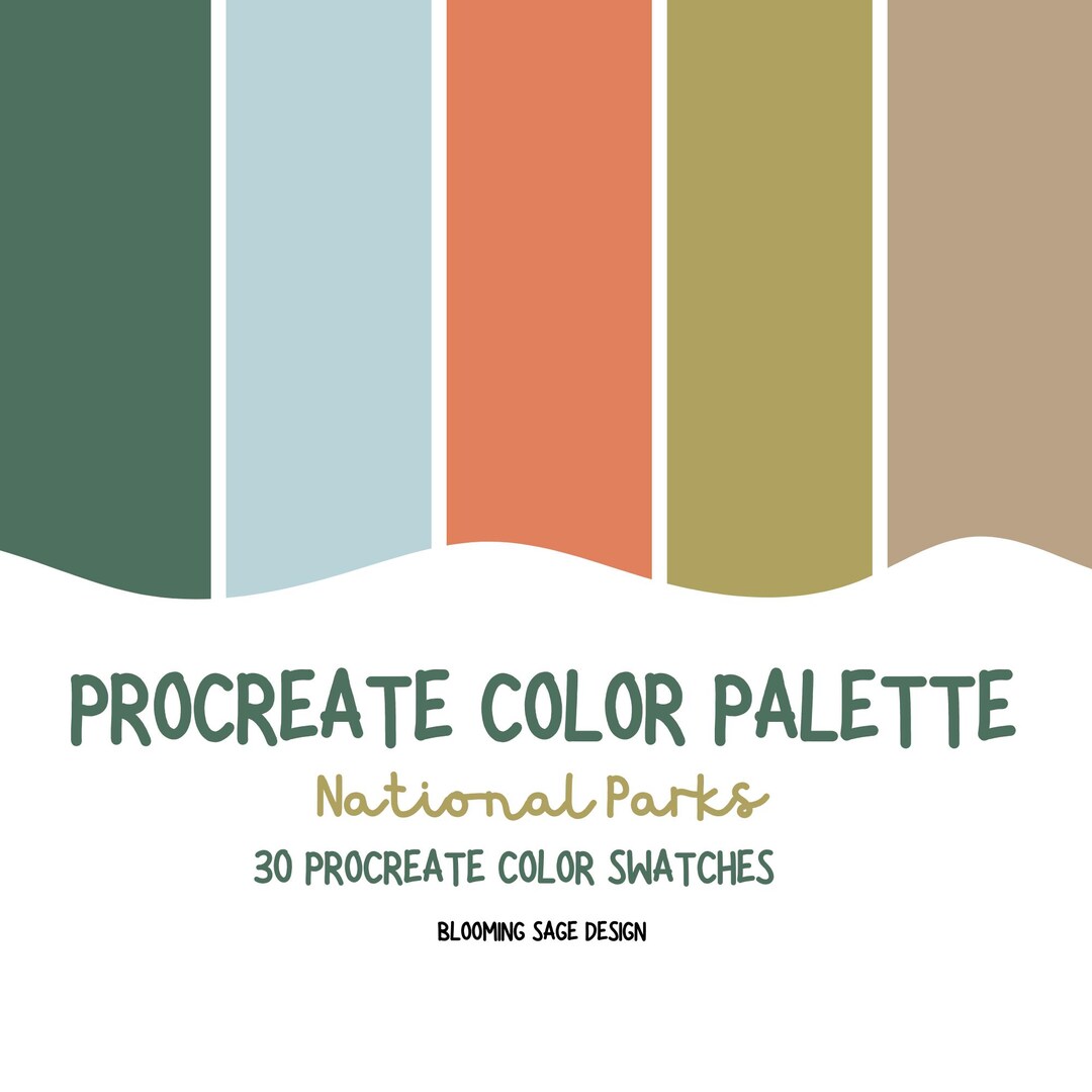 National Parks Procreate Color Palette – 30 Handpicked Swatches ...