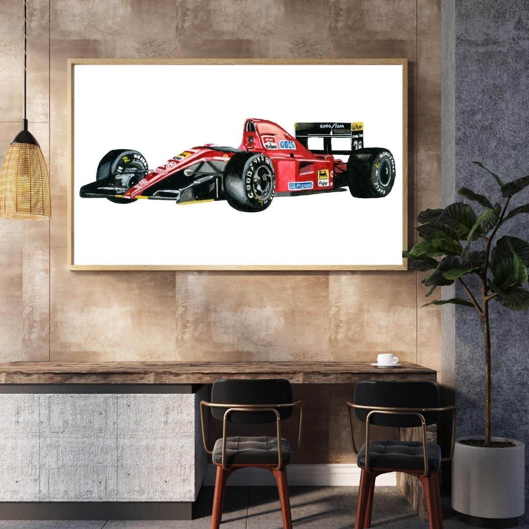 Arte Digital Fórmula 1 | Póster Auto De Carreras Clásico | Decoración ...