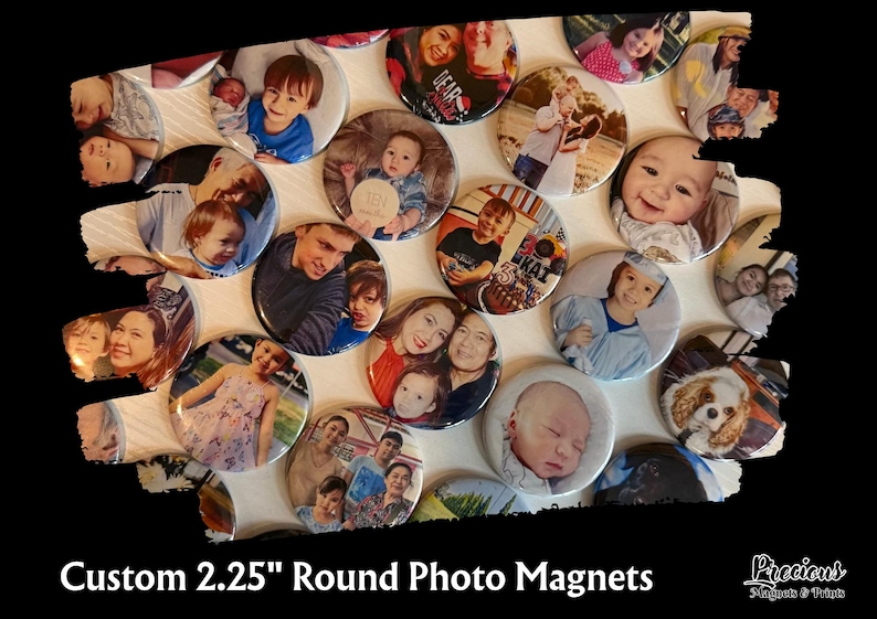 Custom 2.25” Photo Magnets or Pins – Personalized Keepsakes, Button ...