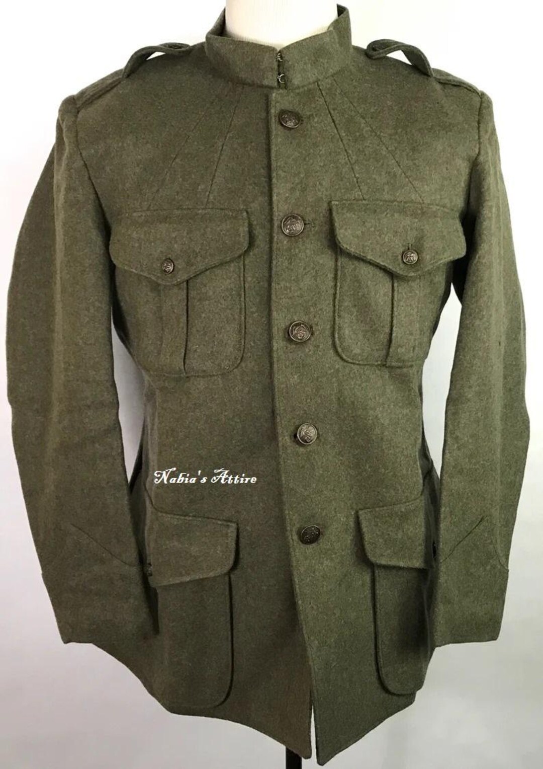 WW1 US Military Wool Tunic, US Marine Tunic Jacket, US Army Coat Tunic ...