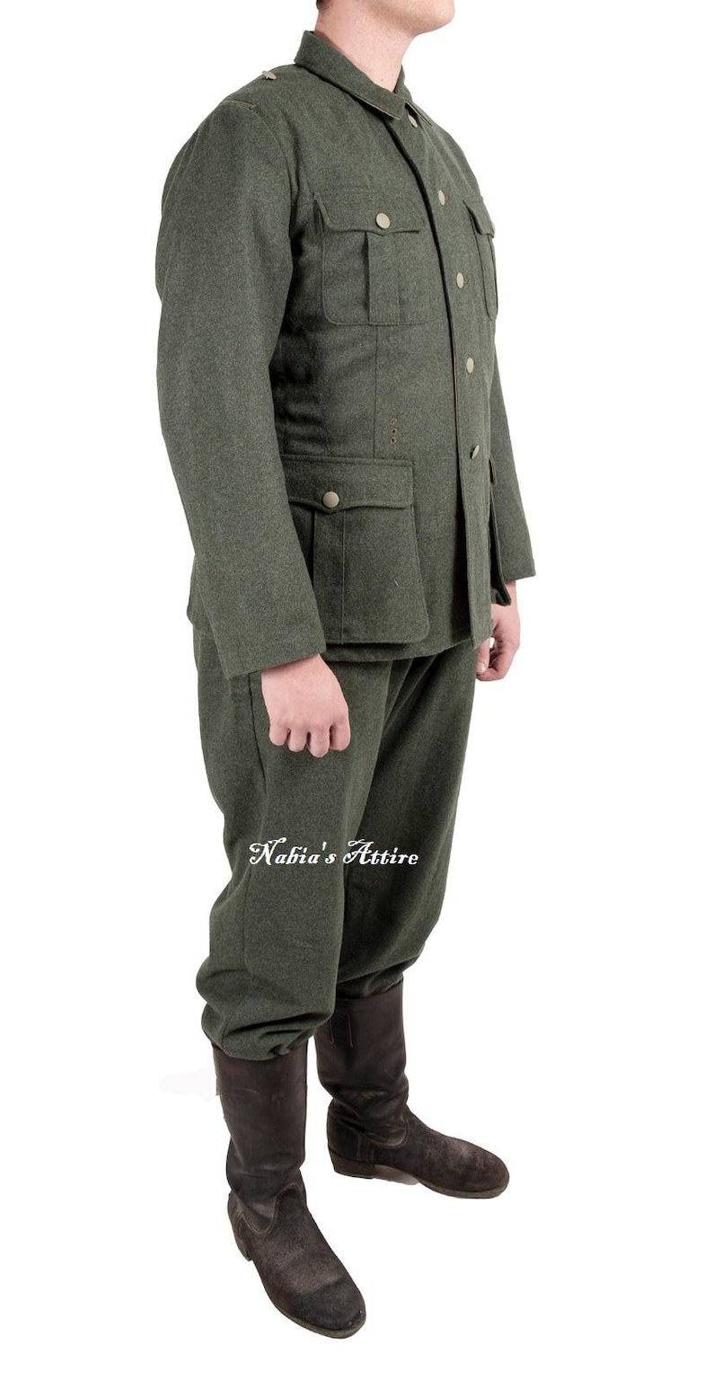 WW2 Men's Wool Military Uniform, M40 Green Army Uniform, Military Tunic ...