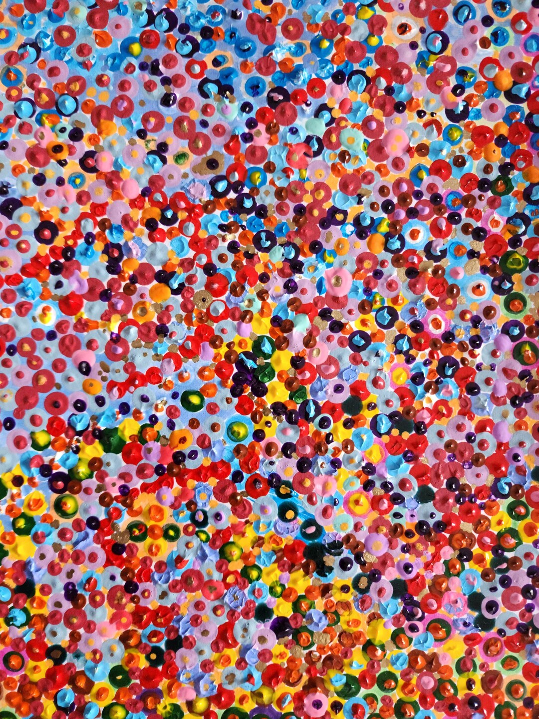The Magic of Colors #2 – Colorful Abstract Dot Art, Acrylic Pointillism ...