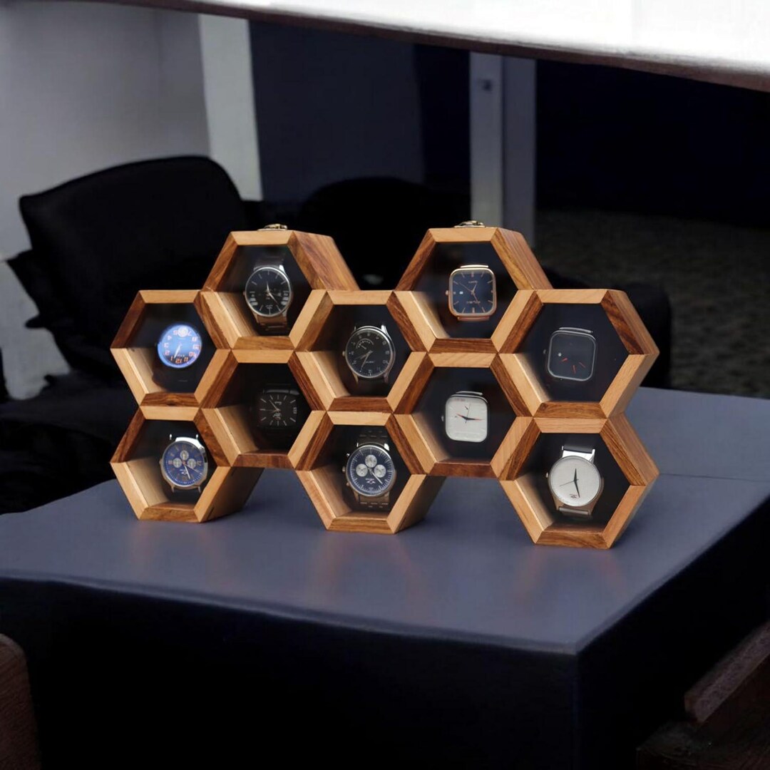 Honeycomb Indian Rosewood Watch Box: Vintage Jewelry Display Case - Etsy