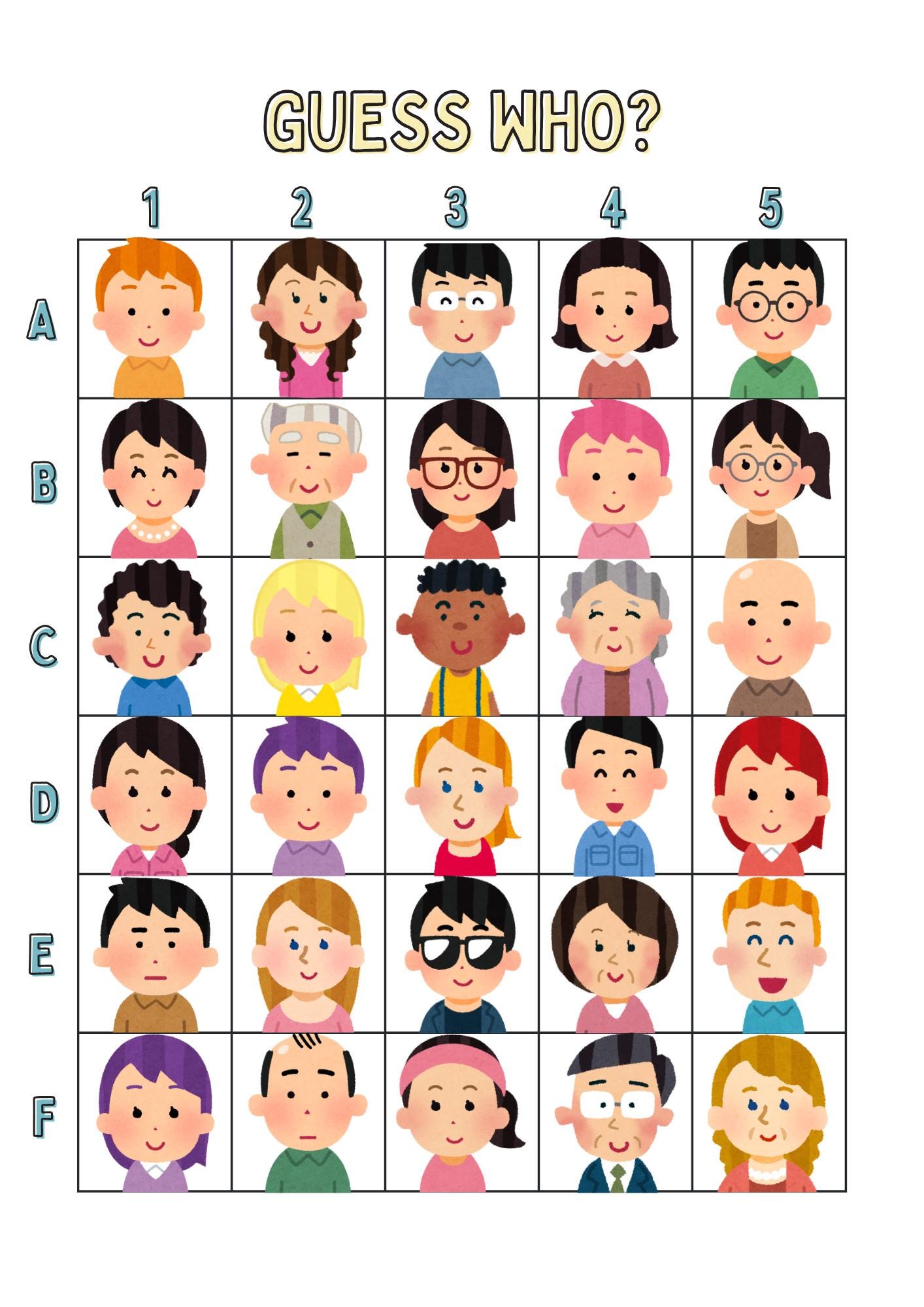 Guess Who? Game - Etsy