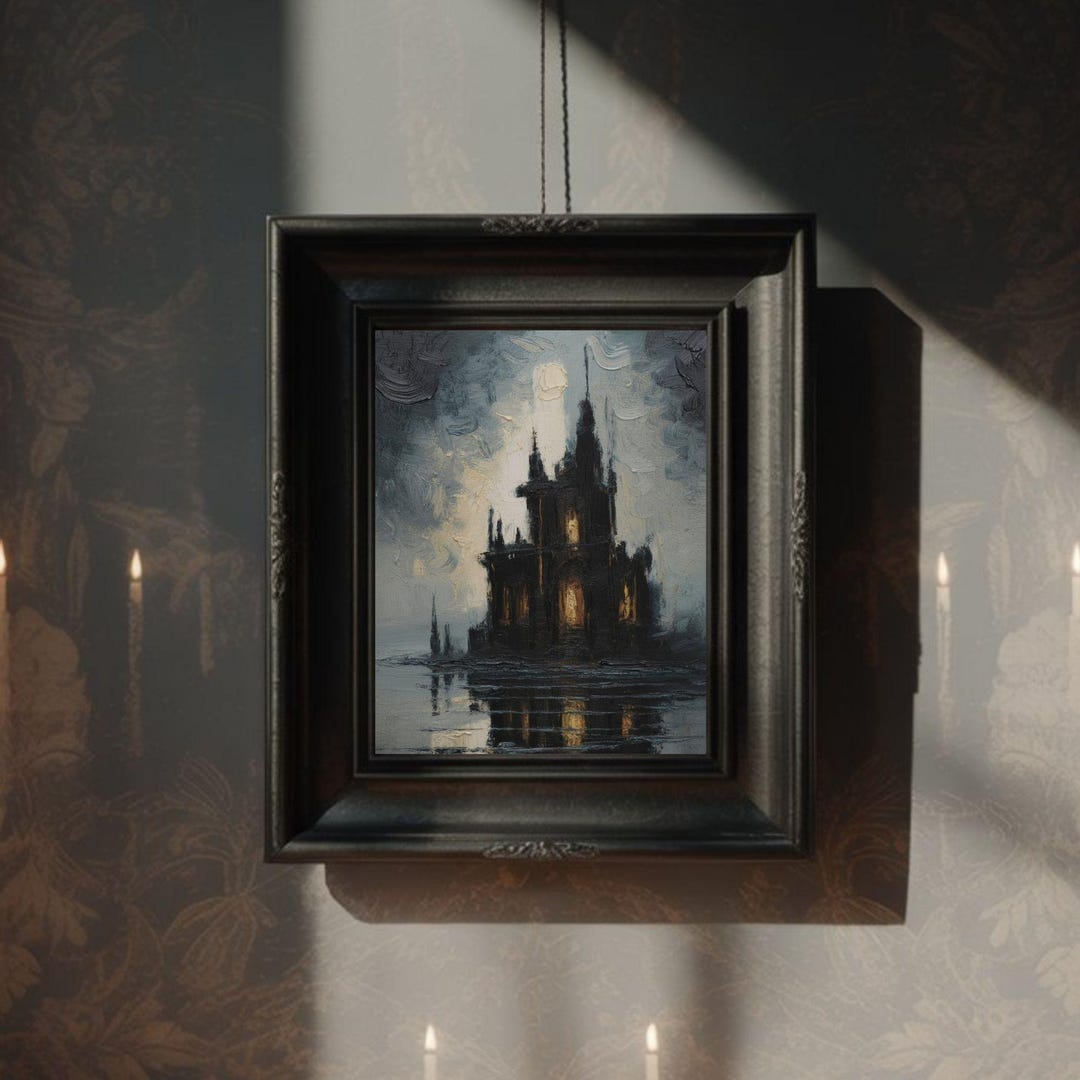 The Silent Keep - Gothic Castle Digital Wall Art | Dark Fantasy ...