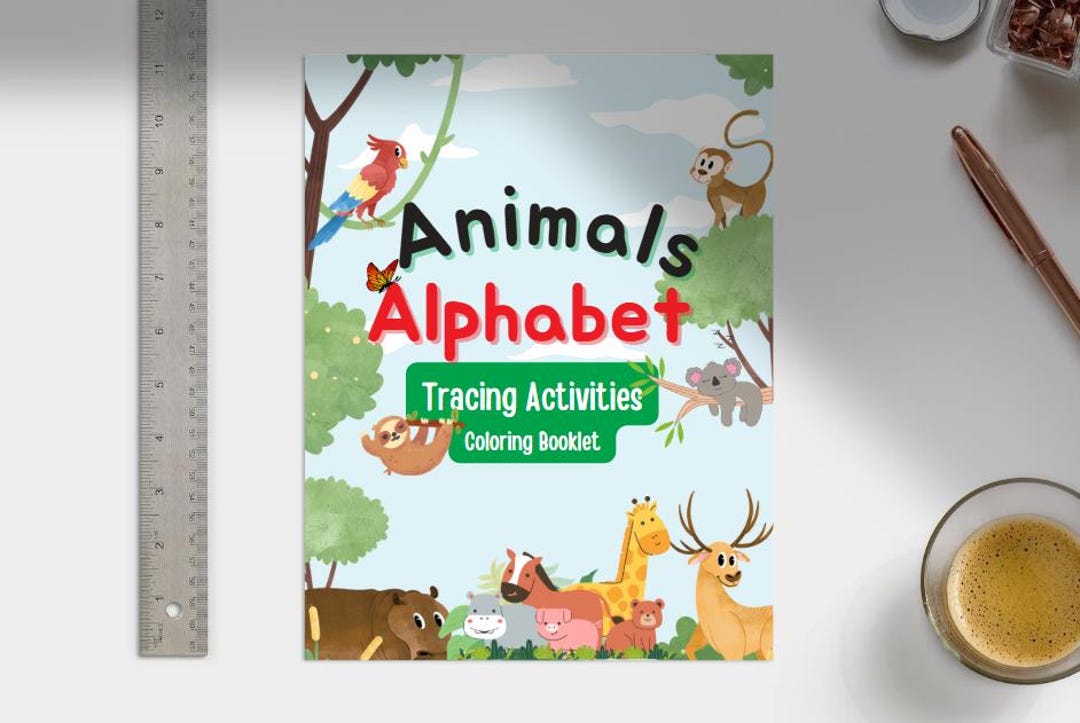 Animals Alphabet Tracing Activity, Land Animal Coloring Booklet ...