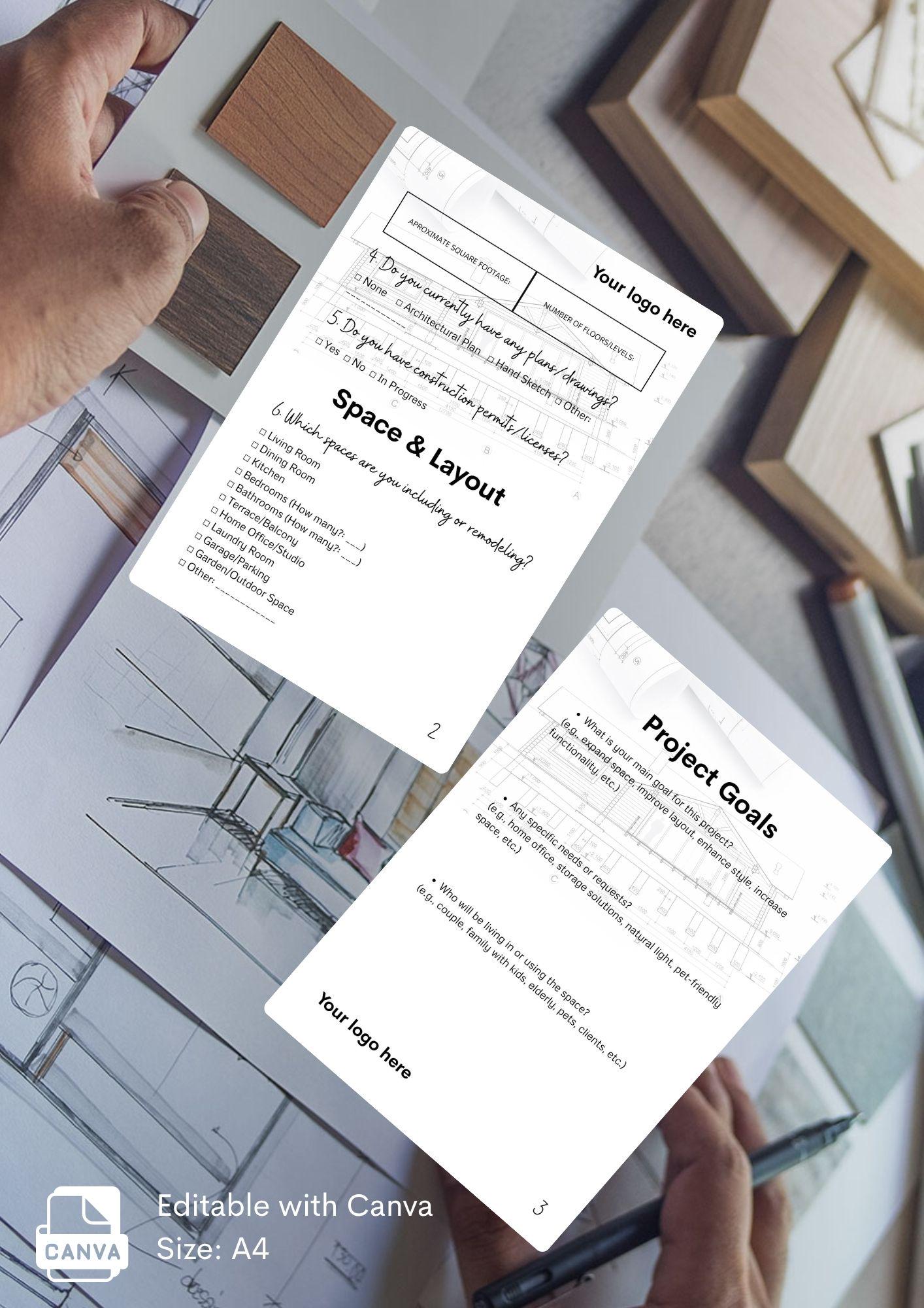 Canva Client Interview Template for Architecture and Interior Design ...