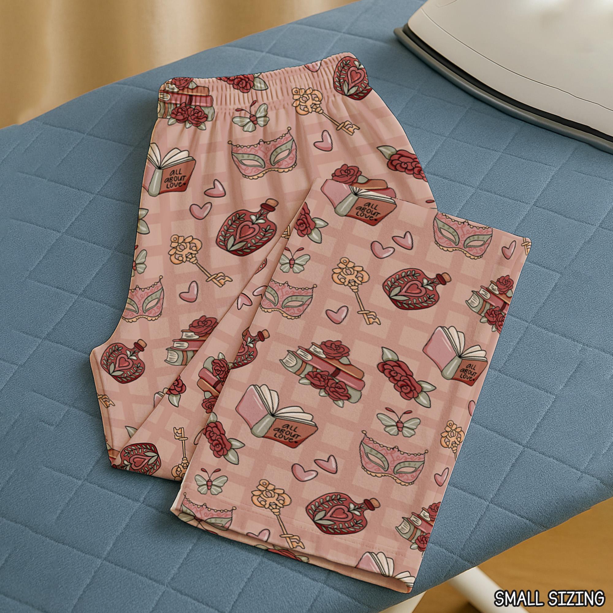 Romance Books Pajamas Pants, Book Lover Pjs, Romantic Books, Christmas ...
