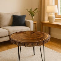 Handcrafted Walnut Side Table – Forest-inspired Epoxy Design | Natural ...